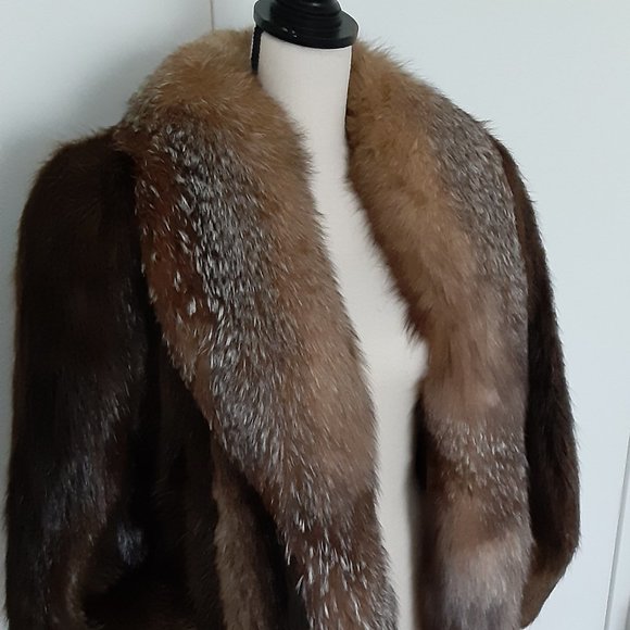 Jackets & Coats | Sheared Beaver Crystal Fox Coat | Poshmark